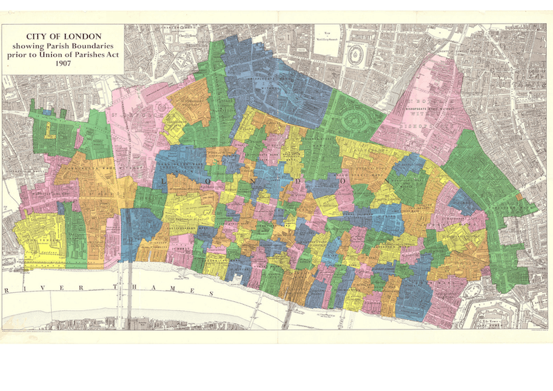 4 colour map method - Lost London Churches Project